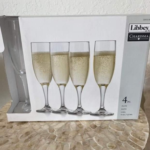 Libbey | Dining | Libbey Charisma Flute Wine Glasses Set Of 2 3 Boxes Of 4 | Poshmark